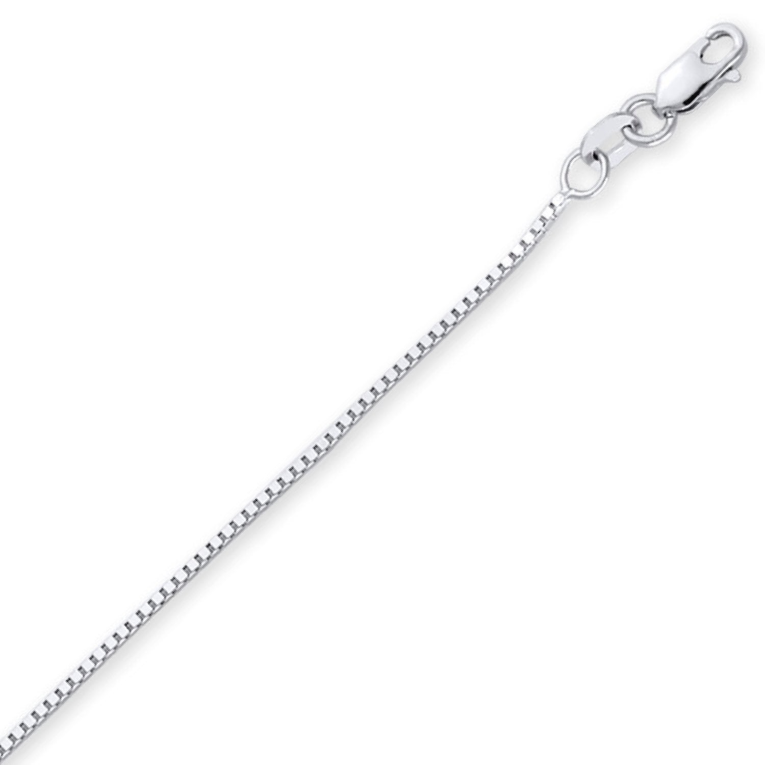 White Gold Box Pendant Chain