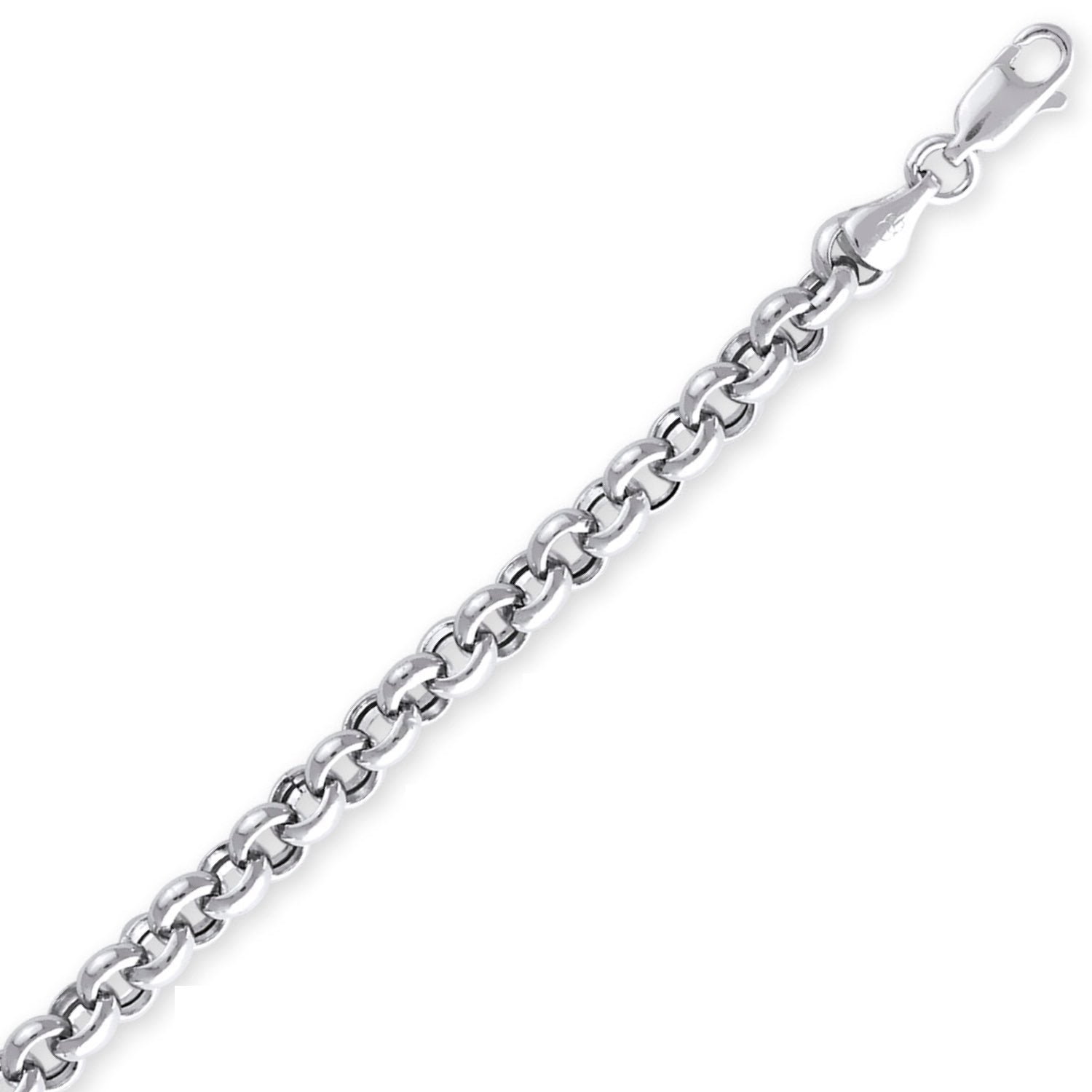 White Gold Hollow Rolo Pendant Chain