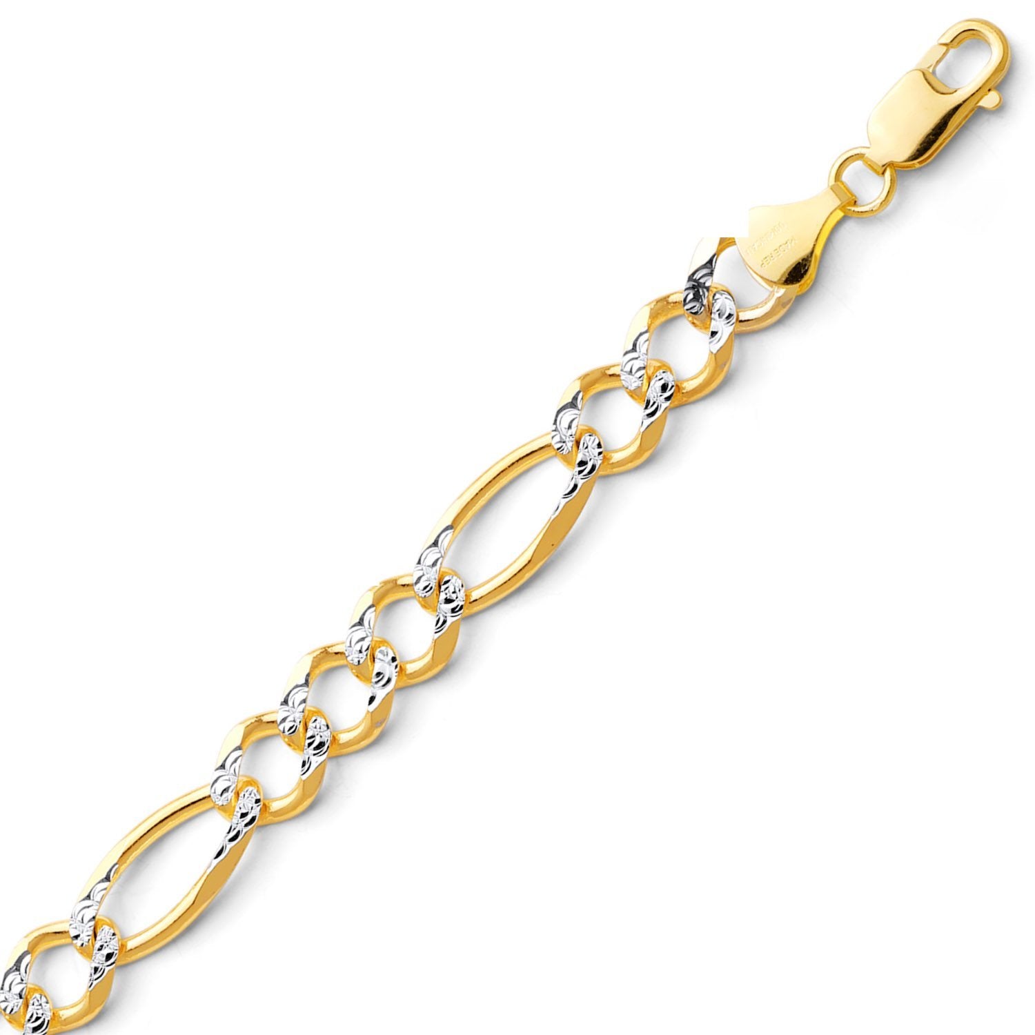 White Pave Figaro Chain - Oro Grande Jewelry